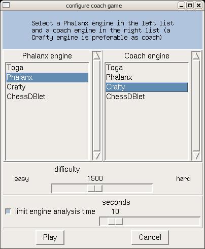 ChessDB Tutorial - Play with Coach